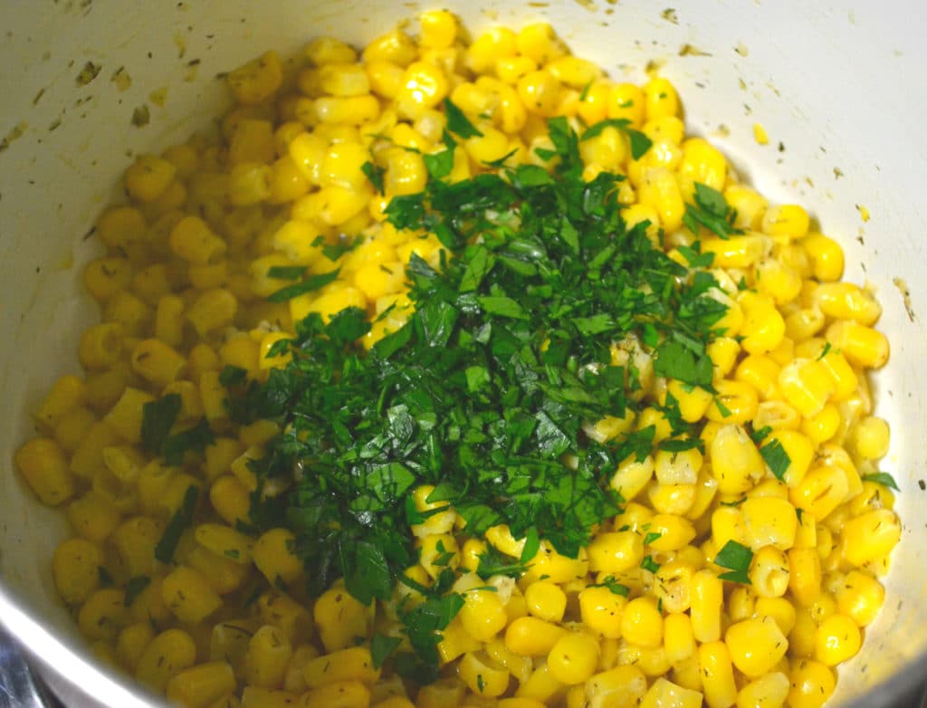 Buttery Garlic and Dill Corn - Delish D'Lites