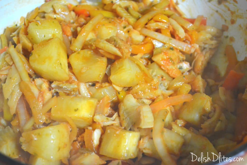 Bacalao Guisado (Stewed Cod Fish) - Delish D'Lites