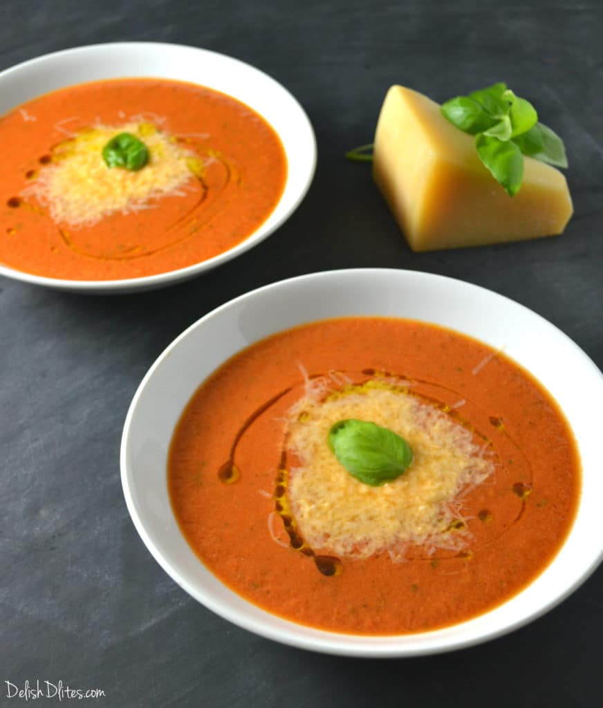 Creamy Tomato Basil Soup - Delish D'Lites