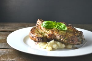 Grilled Pesto Pork Chops - Delish D'Lites
