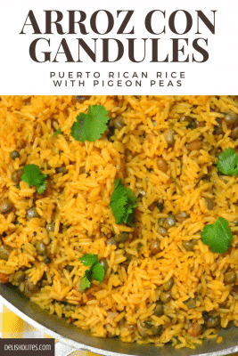 Arroz Con Gandules (Puerto Rican Rice with Pigeon Peas) - Delish D'Lites