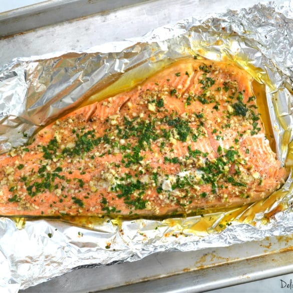 Garlic Butter Steelhead Trout in Foil - Delish D'Lites