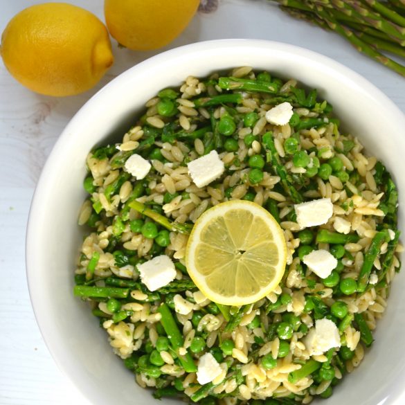 Spring Orzo Salad with Asparagus and Peas - Delish D'Lites