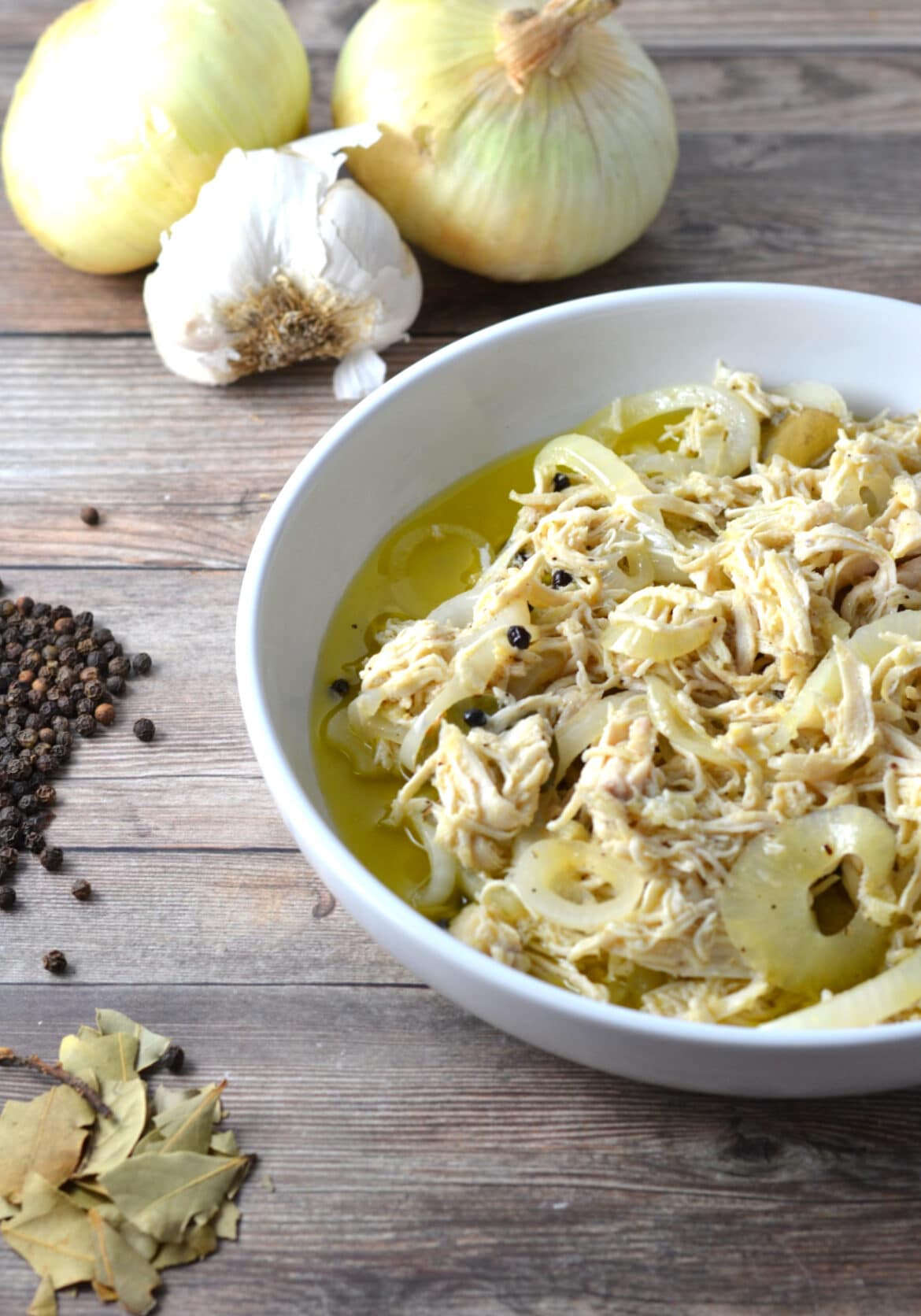 Pollo En Escabeche (Puerto Rican Pickled Chicken) - Delish D'Lites