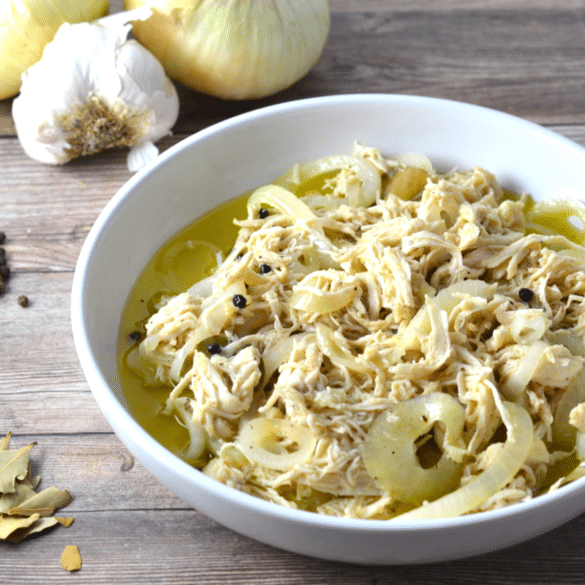 Pollo En Escabeche (Puerto Rican Pickled Chicken) - Delish D'Lites