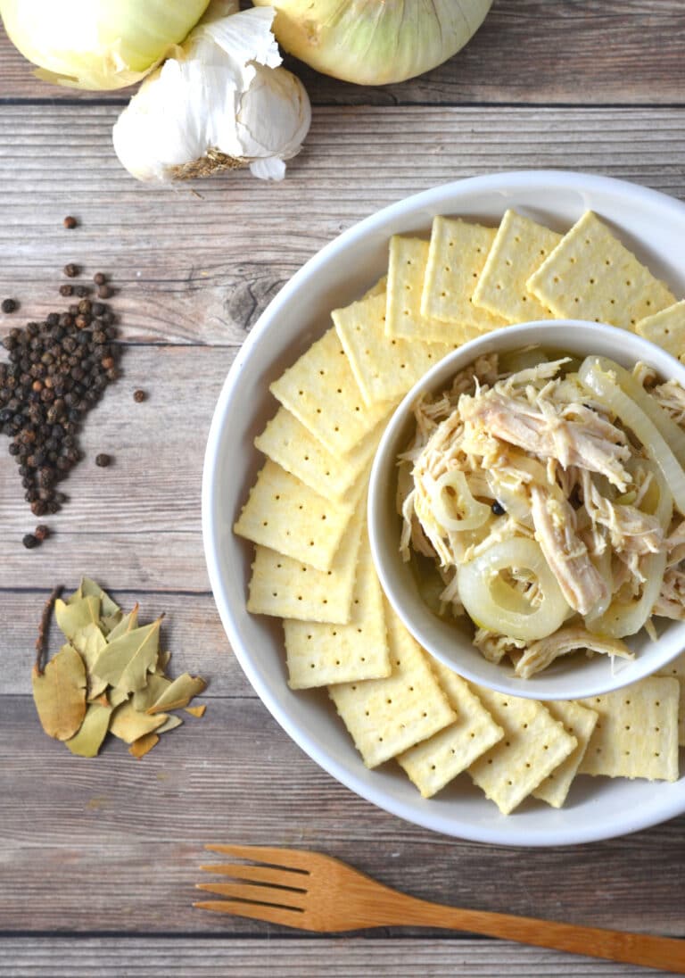 Pollo En Escabeche (Puerto Rican Pickled Chicken) - Delish D'Lites
