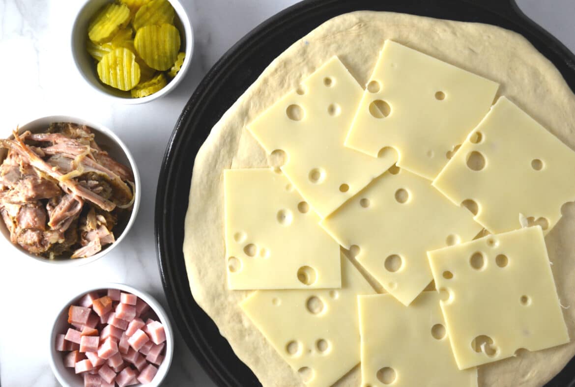 Cuban Sandwich Pizza (Pizza Cubano) - Delish D'Lites