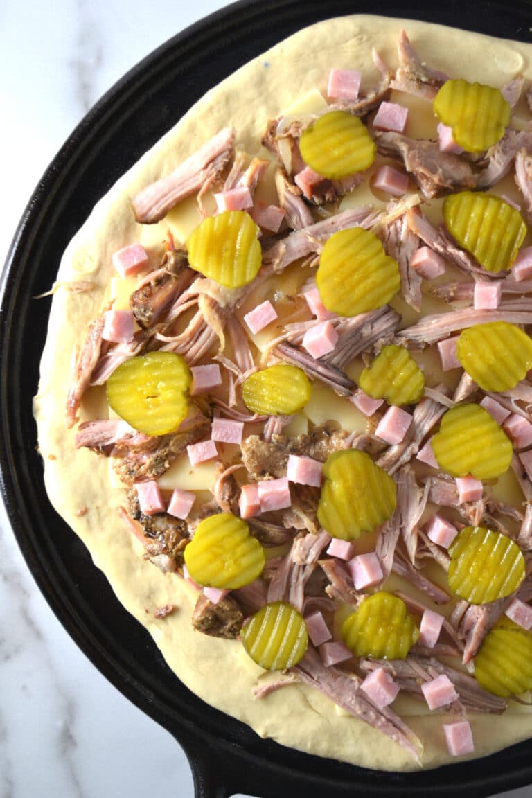 Cuban Sandwich Pizza (Pizza Cubano) - Delish D'Lites