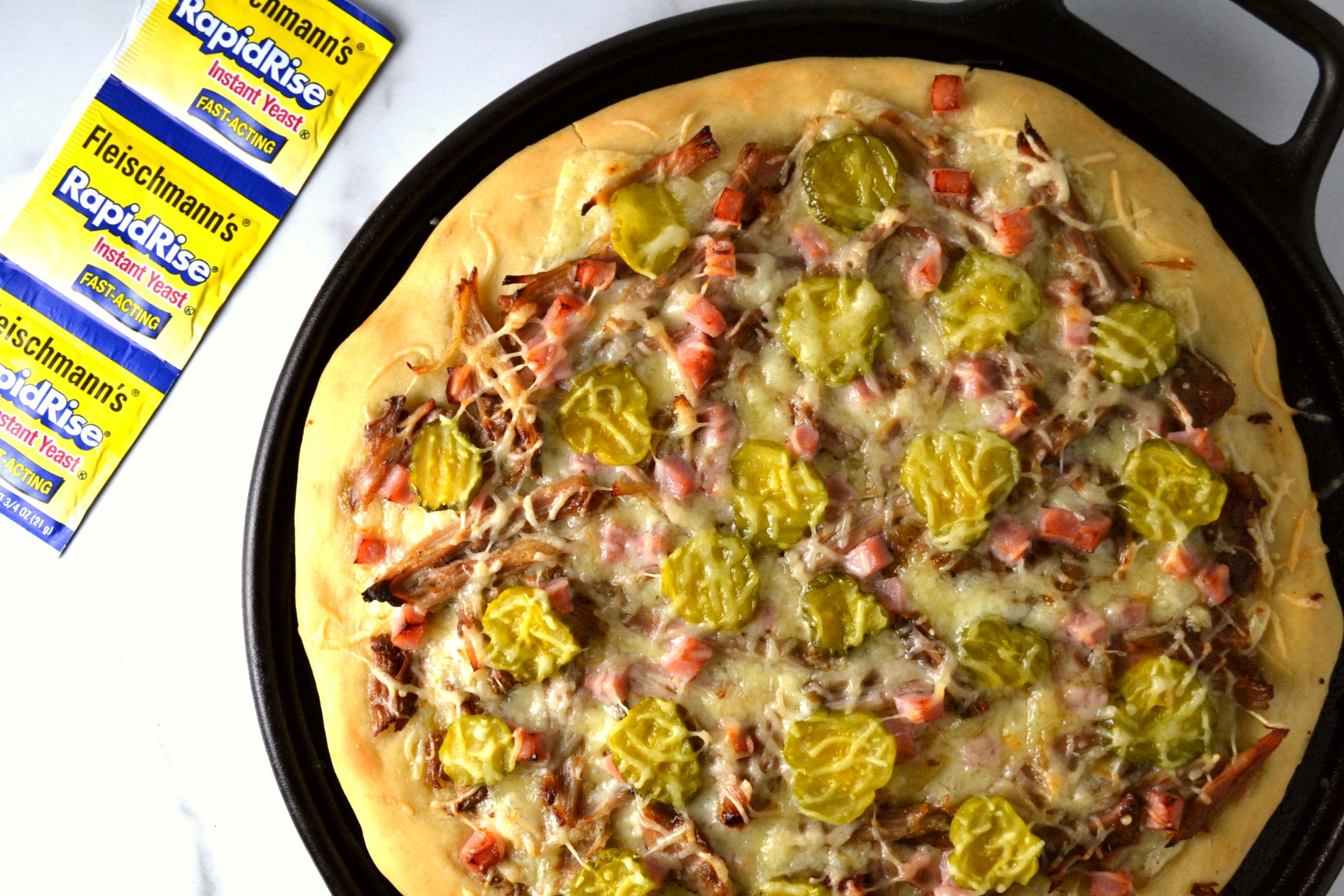 Cuban Sandwich Pizza (Pizza Cubano) - Delish D'Lites