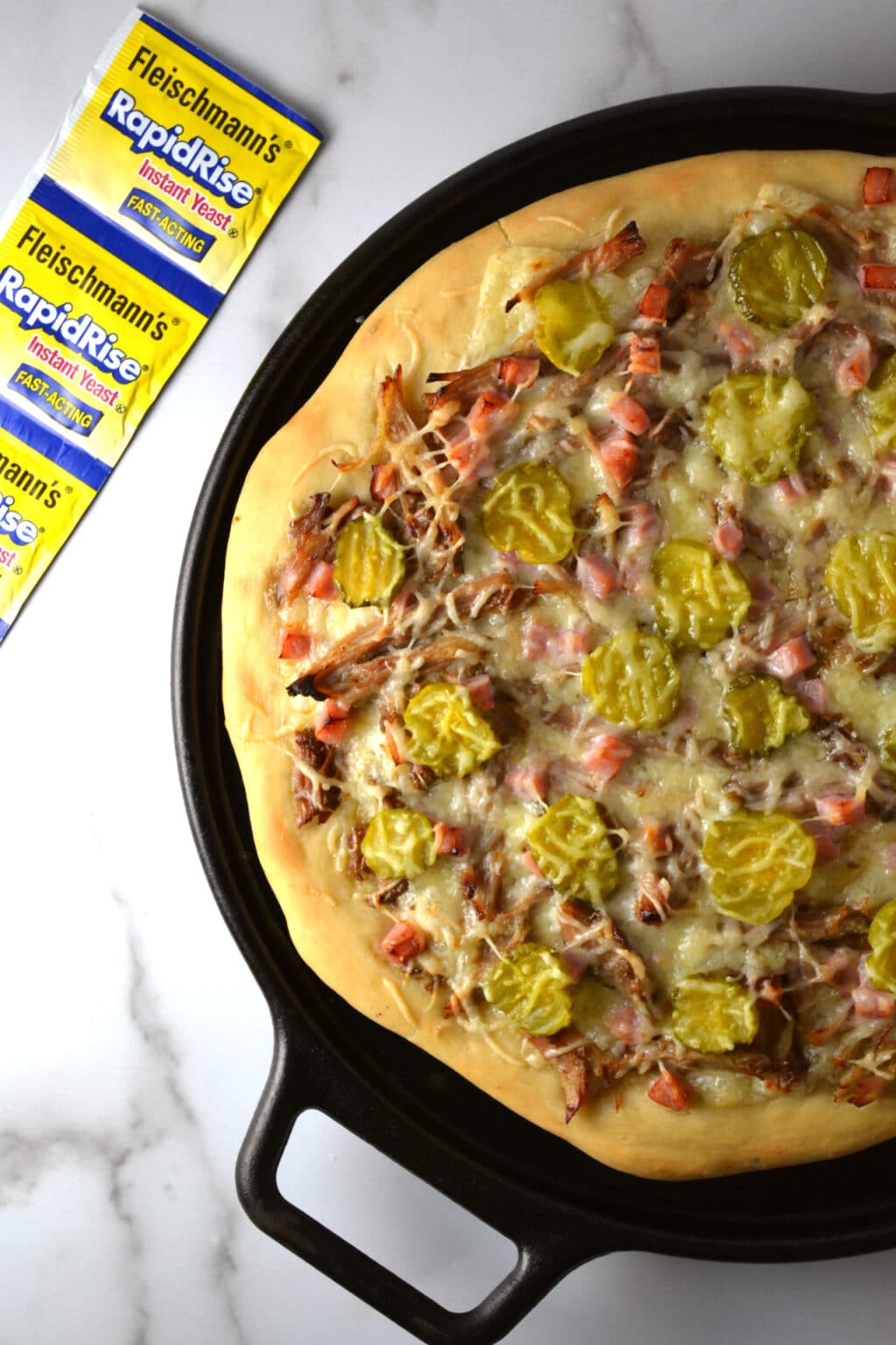 Cuban Sandwich Pizza (Pizza Cubano) - Delish D'Lites