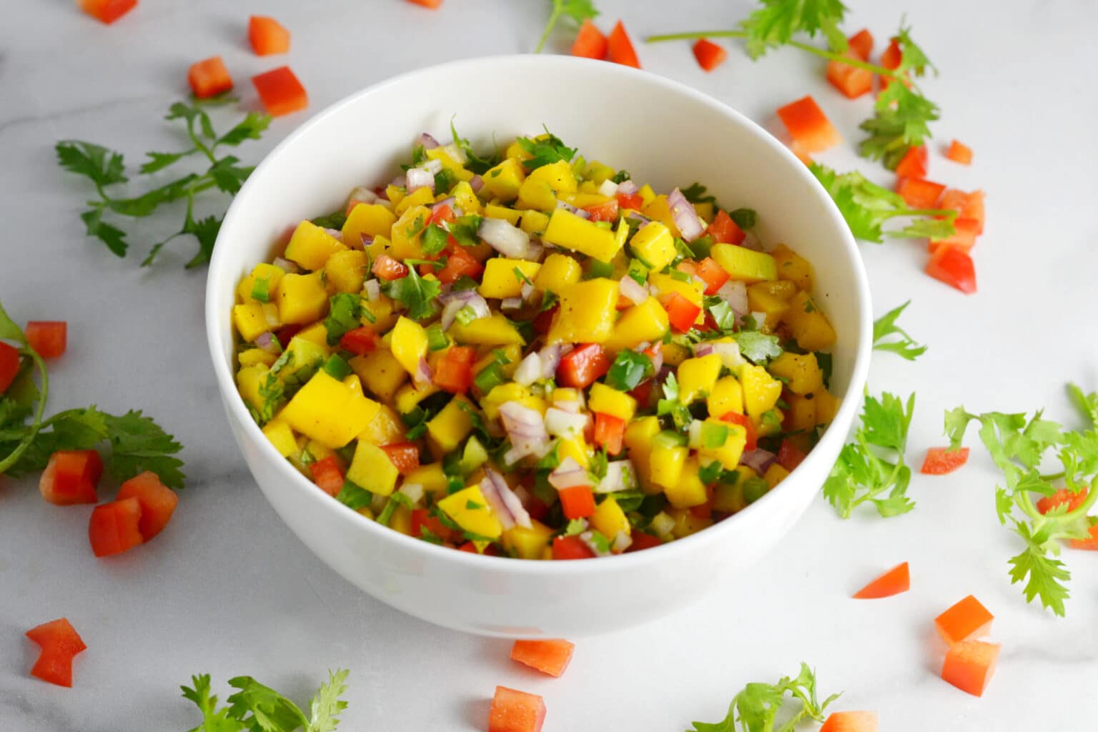 Quick and Easy Fresh Mango Salsa - Delish D'Lites