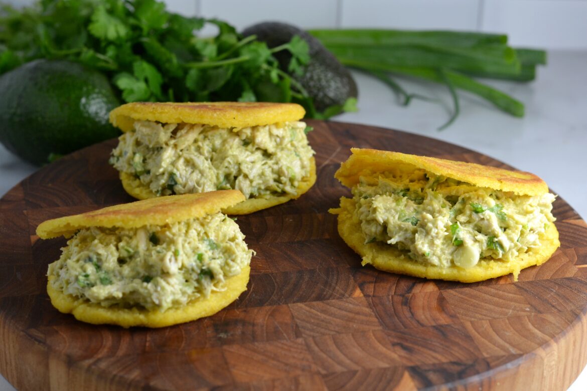 Reina Pepiada Arepas (Venezuelan Stuffed Arepas) - Delish D'Lites