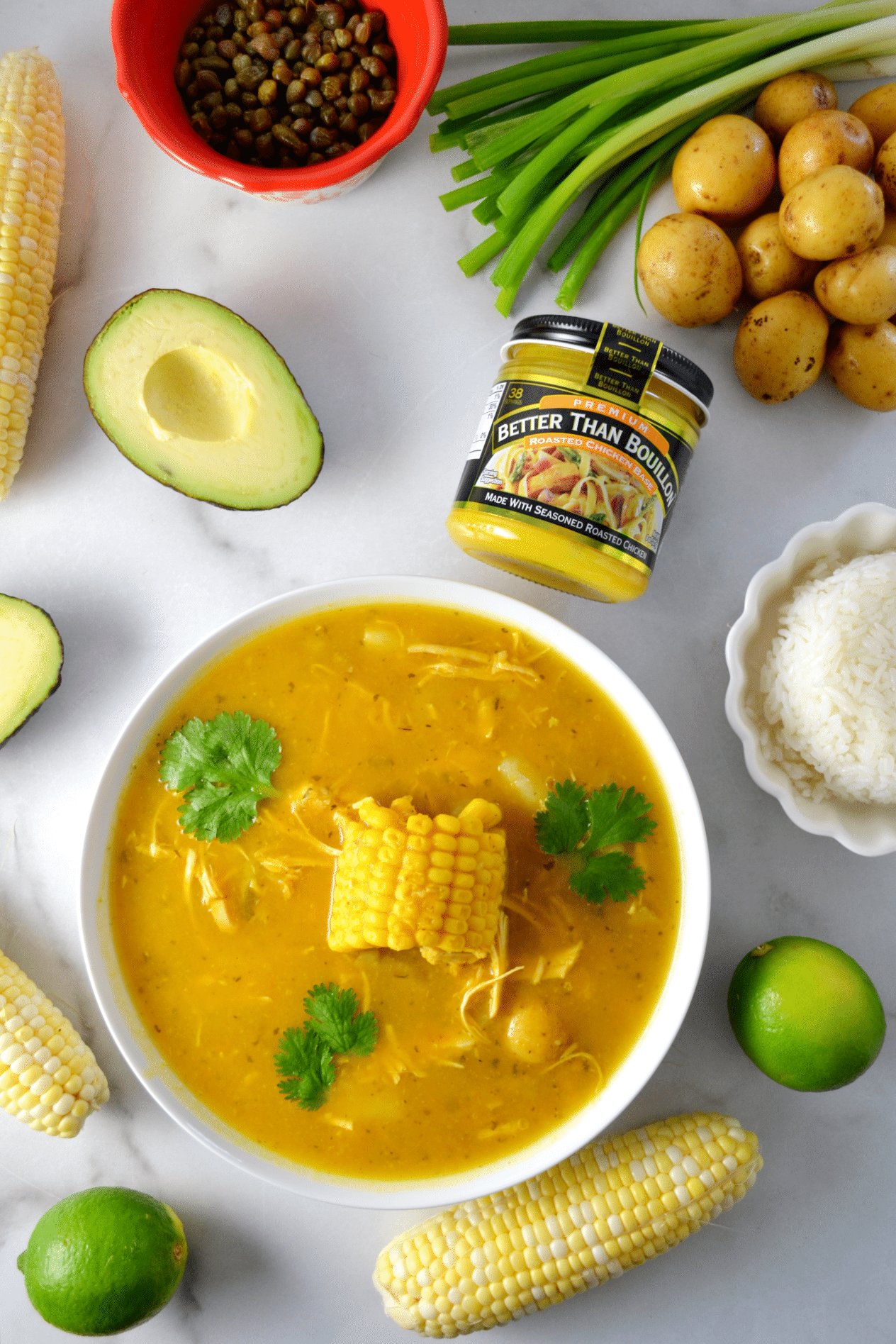 Colombian Ajiaco (Chicken and Potato Soup) - Delish D'Lites