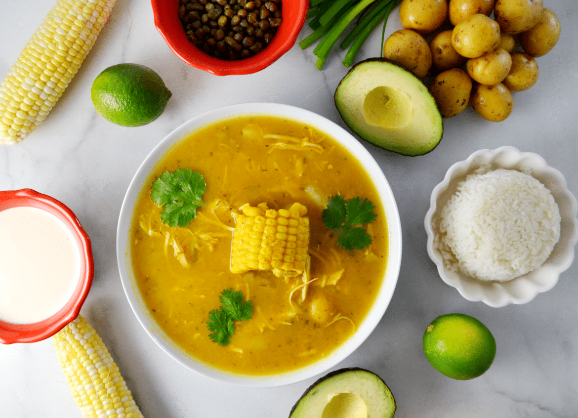 Colombian Ajiaco (Chicken and Potato Soup) - Delish D'Lites