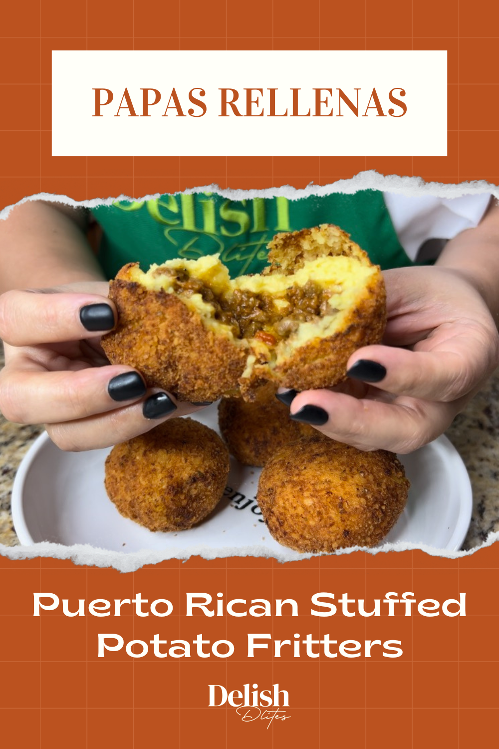 Puerto Rican Papas Rellenas (Stuffed Potato Balls) - Delish D'Lites